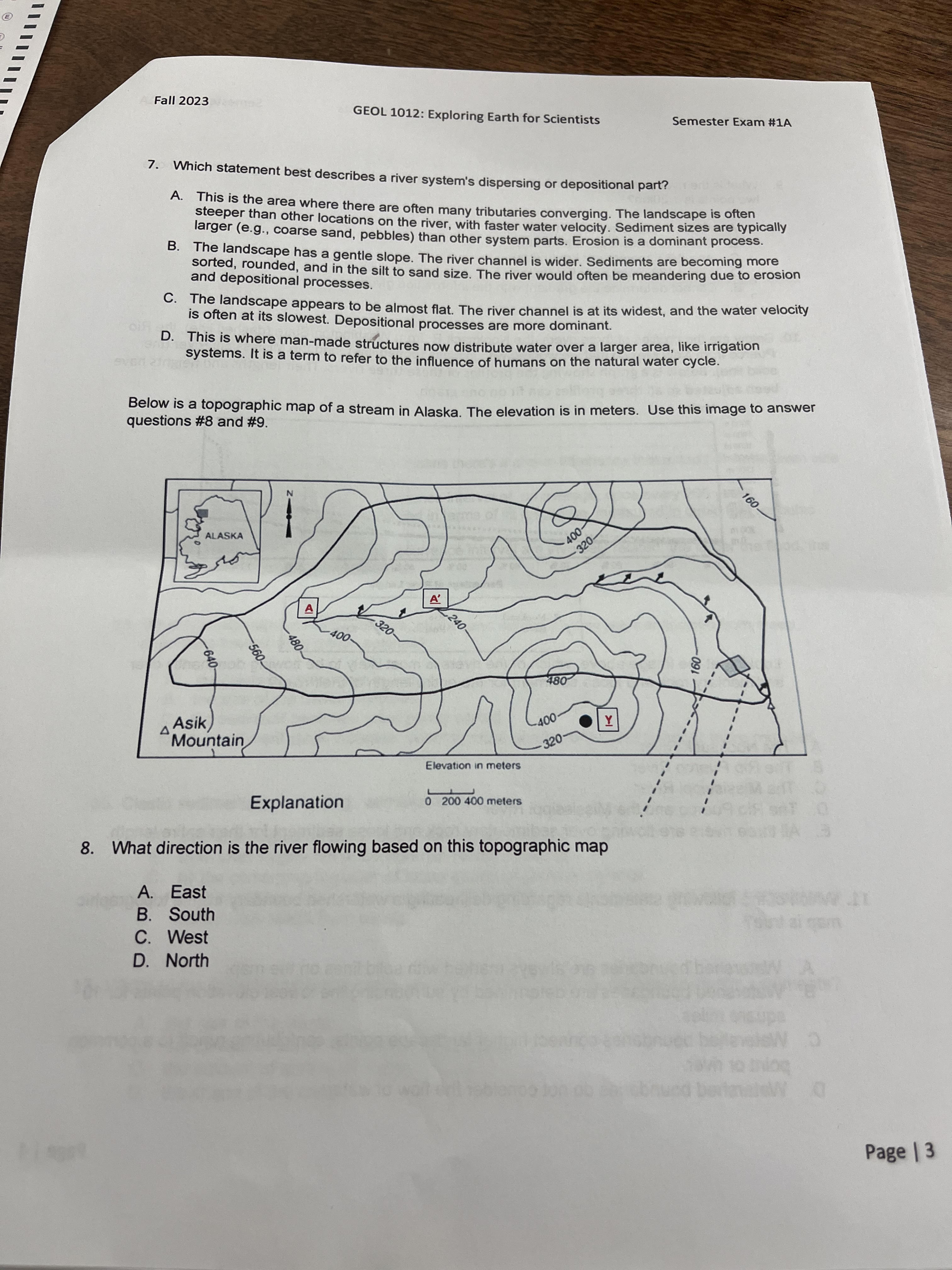 Solved 7. Which statement best describes a river system's | Chegg.com
