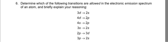 Solved Determine which of the following transitions are | Chegg.com