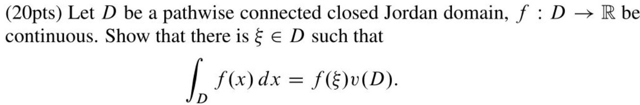 Solved (20pts) Let D be a pathwise connected closed Jordan | Chegg.com