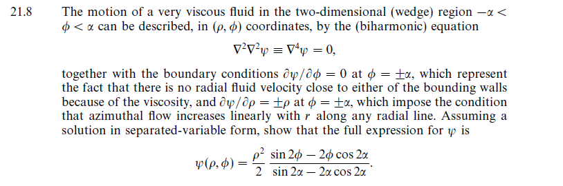Solved 21.8 The motion of a very viscous fluid in the | Chegg.com