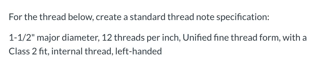 Solved For the thread below, create a standard thread note | Chegg.com