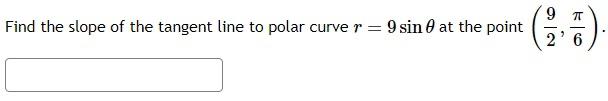 Solved Find the slope of the tangent line to polar curve | Chegg.com