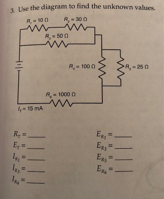 Solved 3. Use the diagram to find the unknown values. | Chegg.com