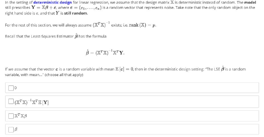 Solved Geometric Interpretation of Linear Regression 1 point | Chegg.com
