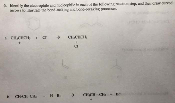 Solved Identify the electrophile and nucleophile in each of | Chegg.com