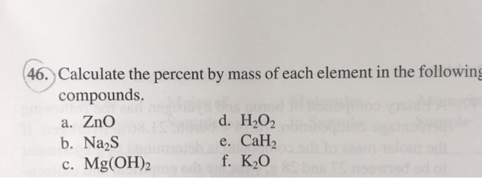 Solved 32 Calculate The Number Of Moles Of The Indicated