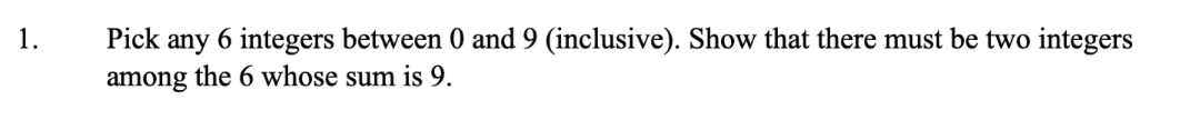 Solved Pick any 6 integers between 0 and 9 (inclusive). Show | Chegg.com