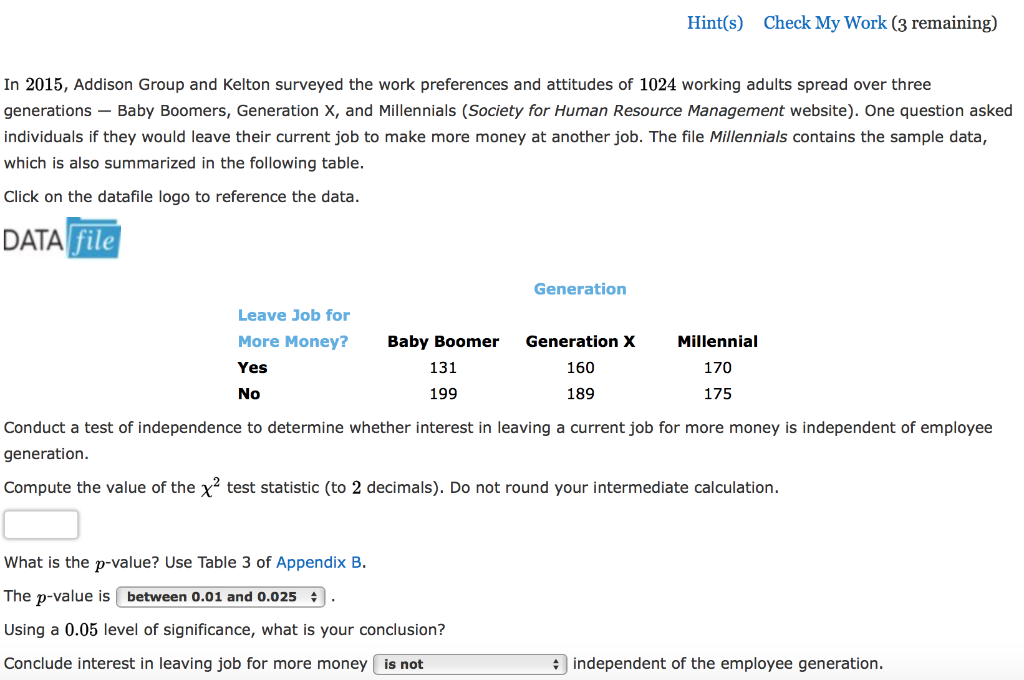 Solved Hint(s) Check My Work (3 remaining) In 2015, Addison | Chegg.com