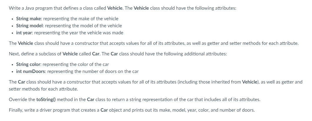 Solved Write a Java program that defines a class called | Chegg.com