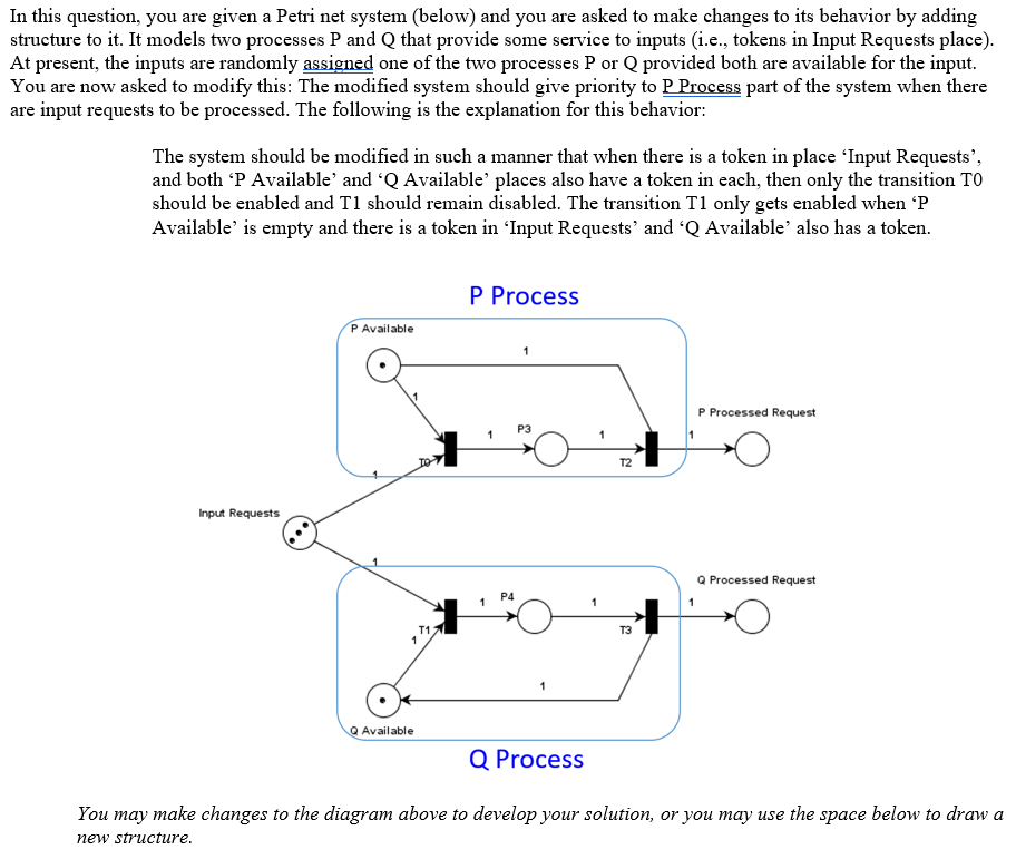 In this question, you are given a Petri net system | Chegg.com