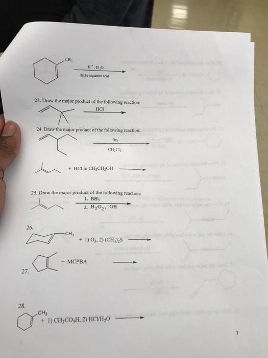 Solved CHg élute aqueous acid 23 Draw the major prodst fion | Chegg.com
