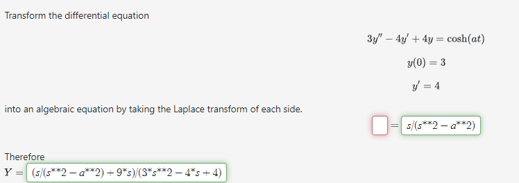 Solved Transform the differential | Chegg.com