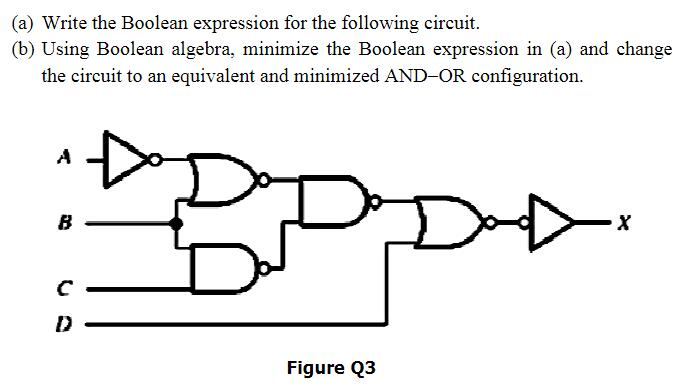 Solved (a) Write the Boolean expression for the following | Chegg.com