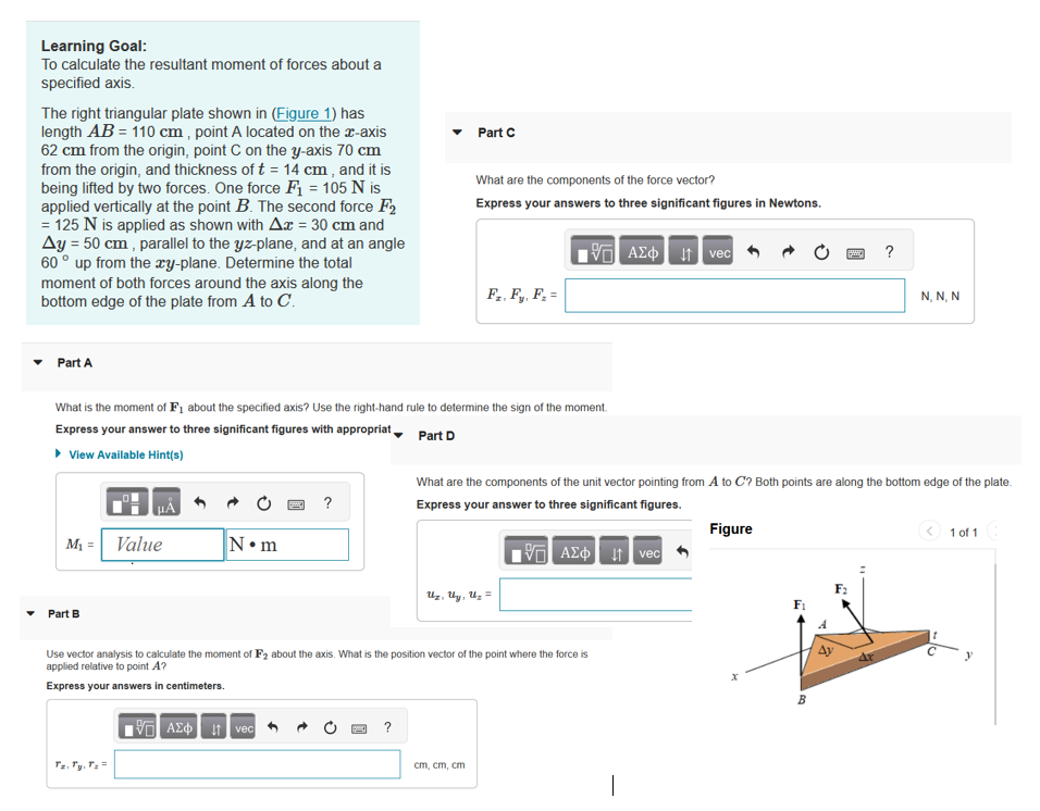 Solved Learning Goal: To calculate the resultant moment of | Chegg.com