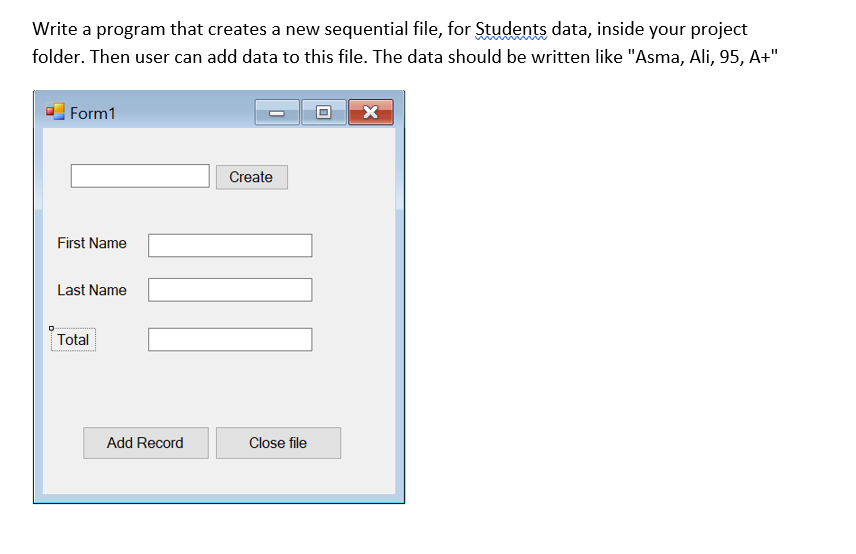Solved Write a program that creates a new sequential file, | Chegg.com