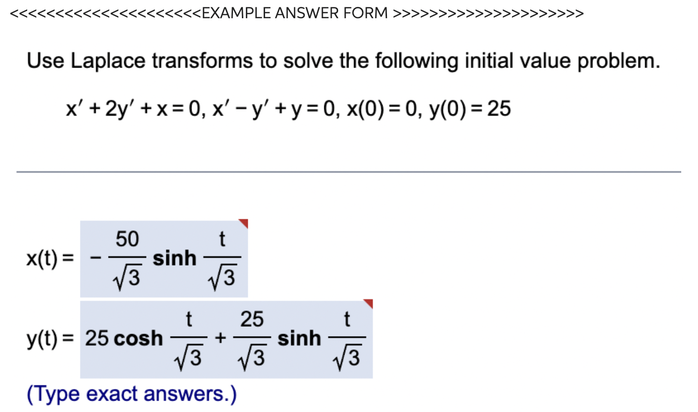 Solved Use Laplace transforms to solve the following initial | Chegg.com