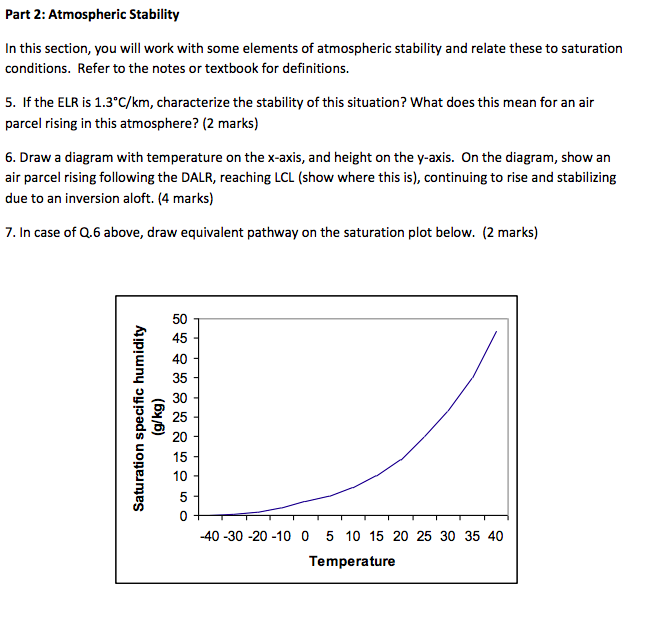 Part 2: Atmospheric Stability In this section, you | Chegg.com