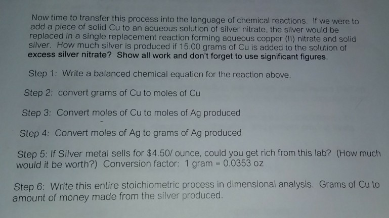 Solved add a piece of solid Cu to an aqueous solution of | Chegg.com