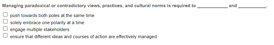 Solved and Managing paradoxical or contradictory views, | Chegg.com