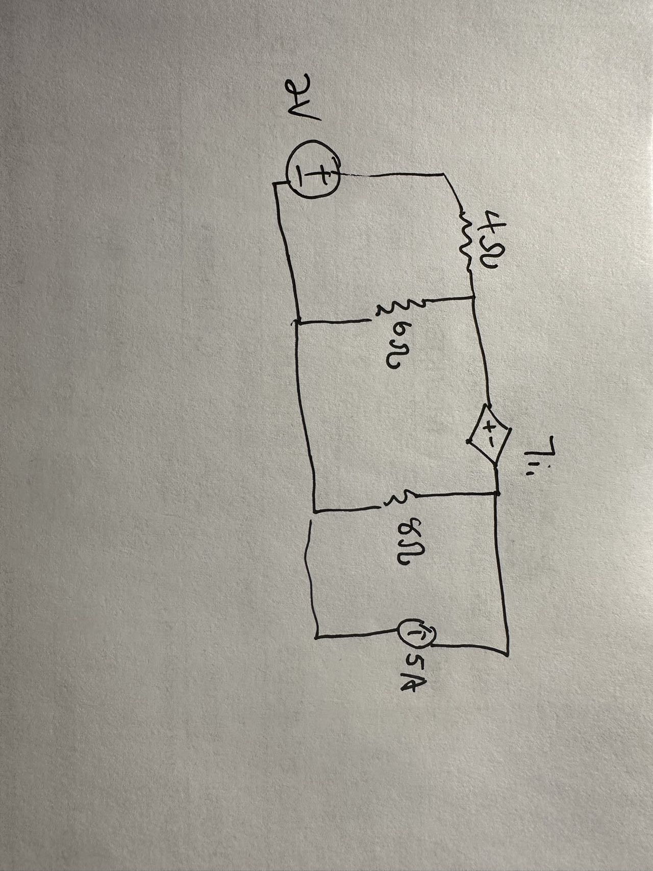 Solved For the given schematic, utilize the node-voltage | Chegg.com