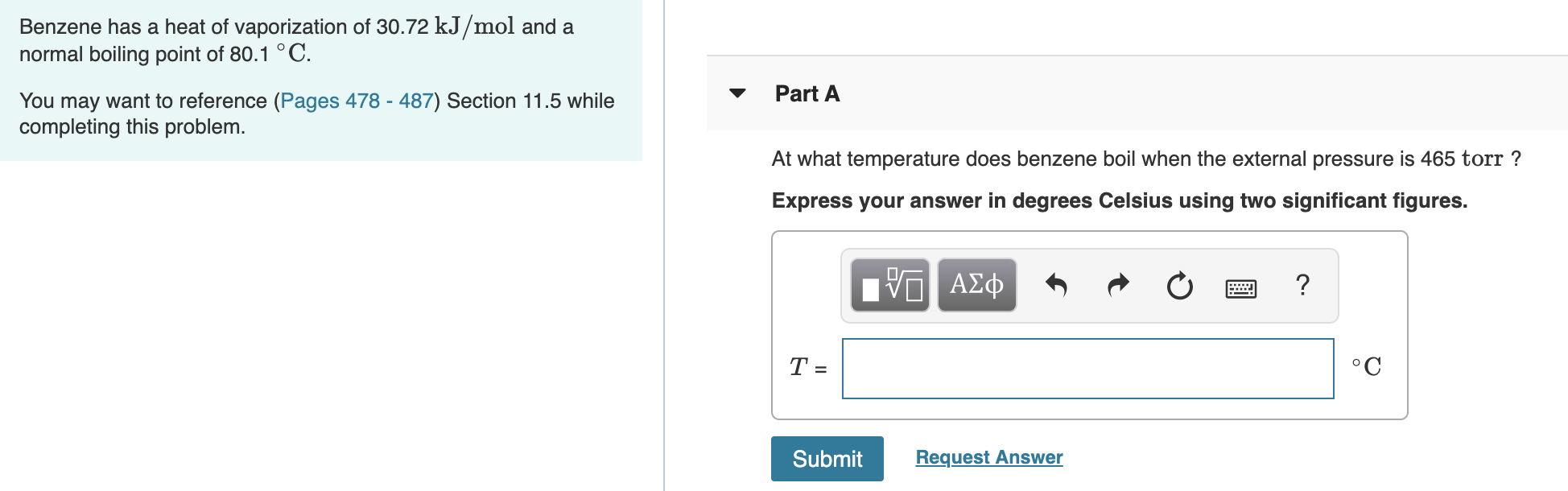 Solved Benzene has a heat of vaporization of 30.72 kJ/mol | Chegg.com