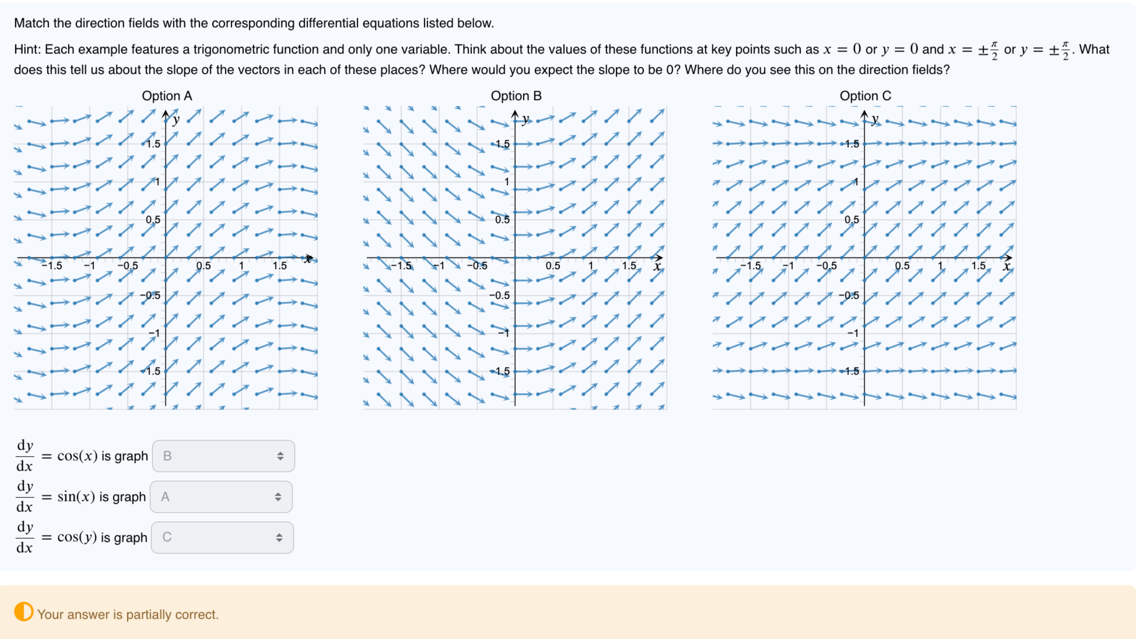 Solved Match the direction fields with the corresponding | Chegg.com