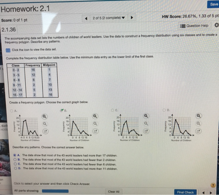 Solved Save Homework 2 1 Hw Score 26 67 1 33 Of 5 Pt 2