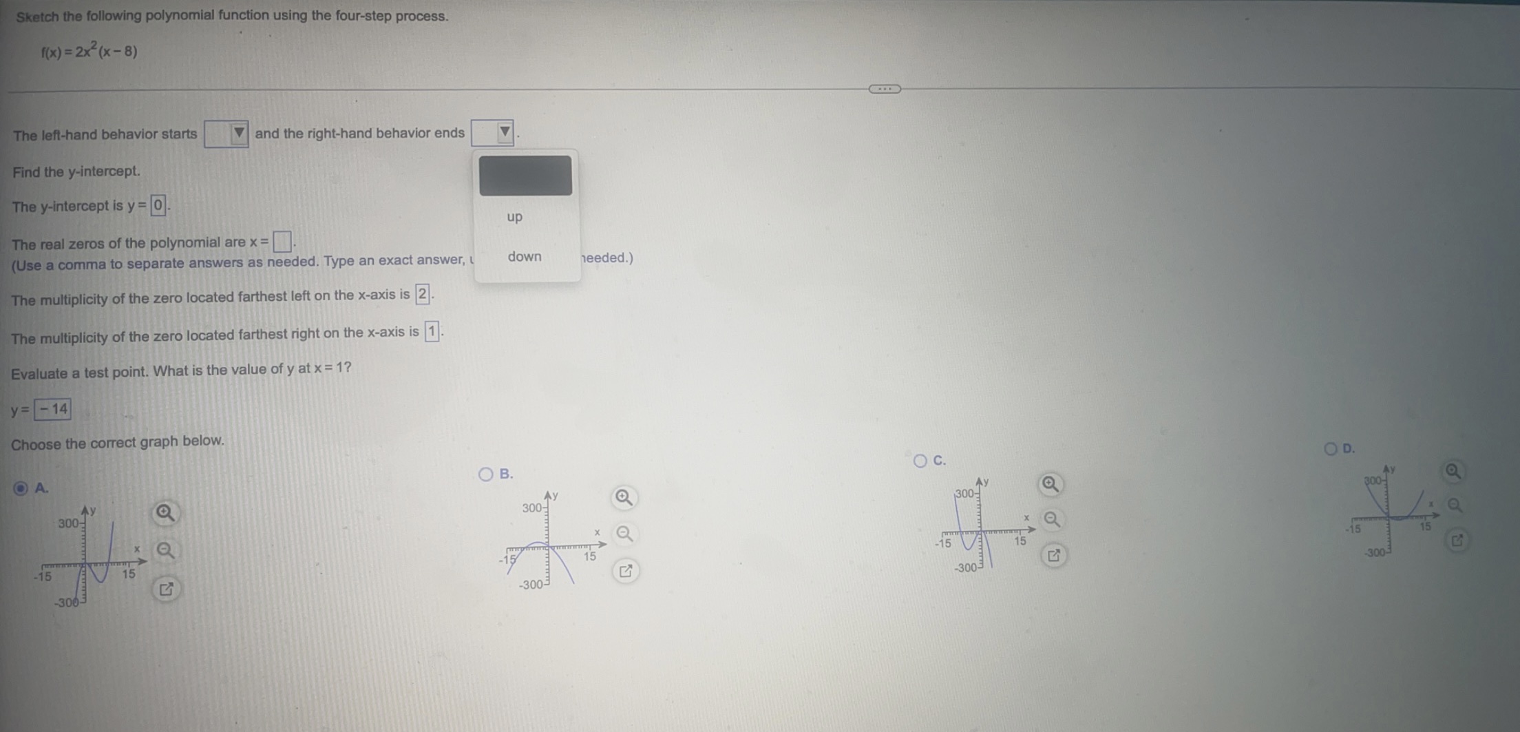 Solved Sketch the following polynomial function using the | Chegg.com
