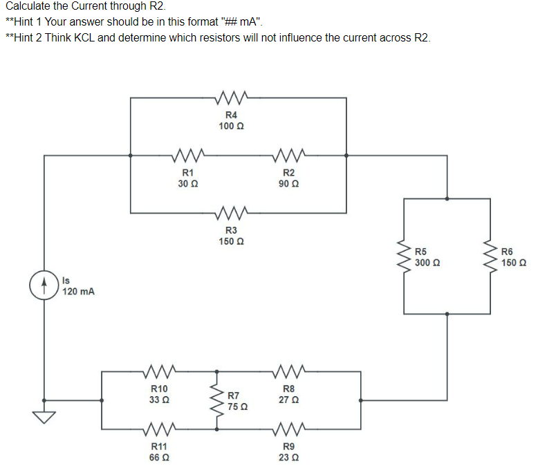 Solved Calculate the Current through R2. **Hint 1 Your | Chegg.com
