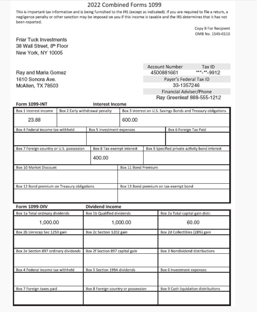 Complete the Gomez’s federal tax return for 2022 on | Chegg.com