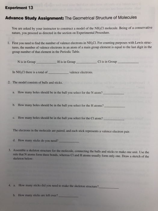 Solved Experiment 13 Advance Study Assignment: The | Chegg.com