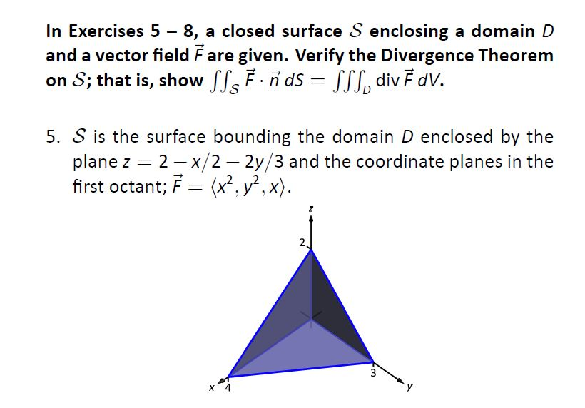 Solved In Exercises 5 - 8, a closed surface S enclosing a | Chegg.com