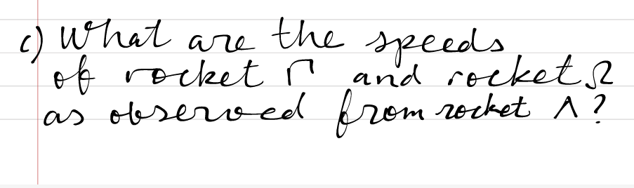 Solved (1) [velocity Addition, speed calculations a) Rocket | Chegg.com