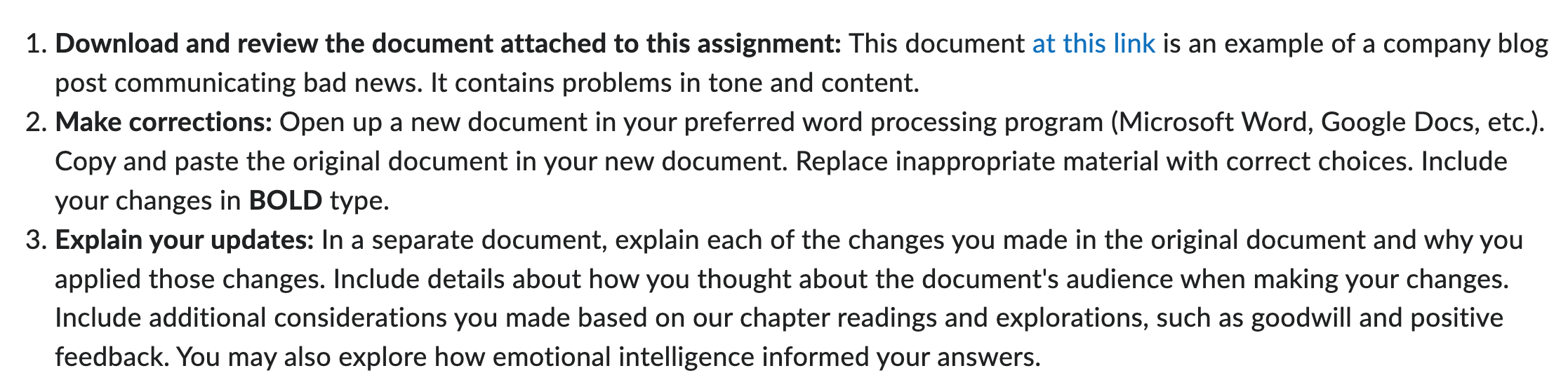 1. Download and review the document attached to this | Chegg.com
