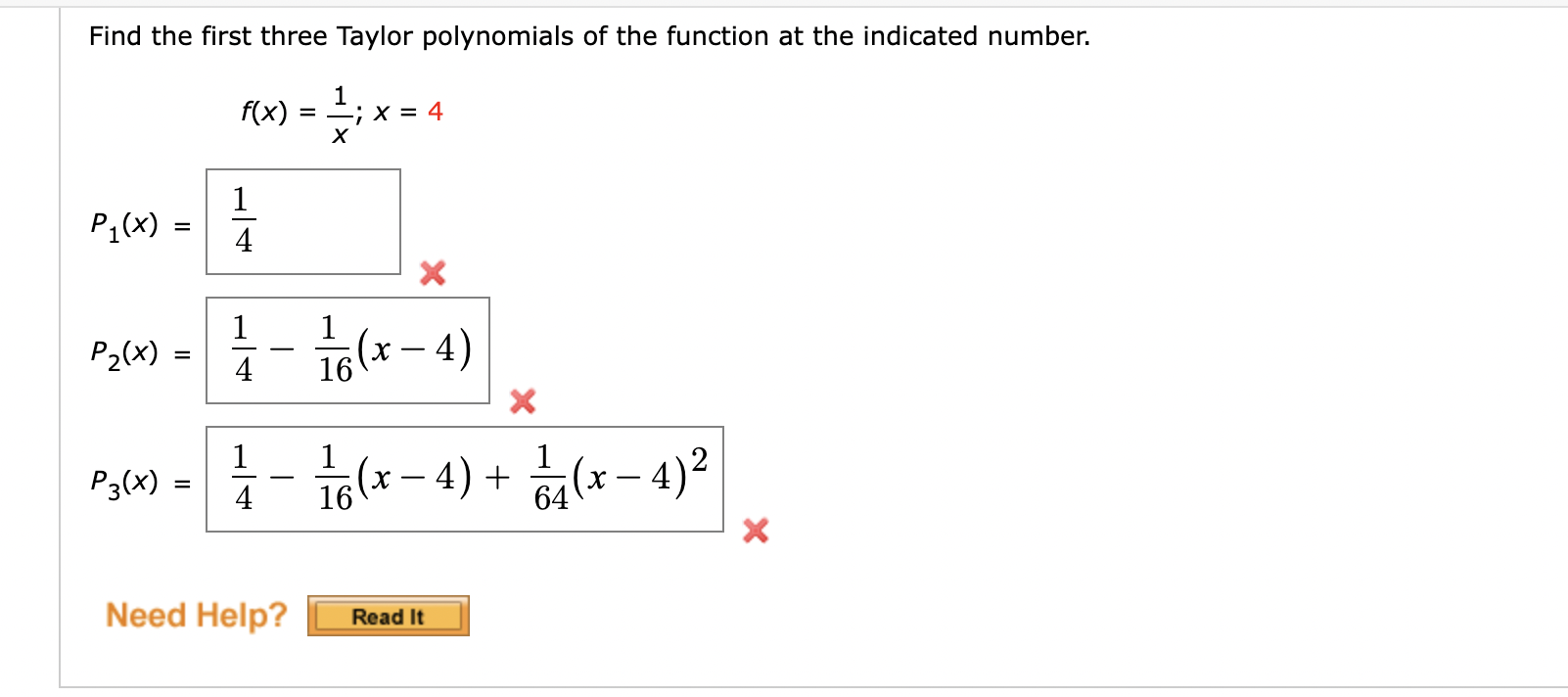 Solved Find the first three Taylor polynomials of the | Chegg.com
