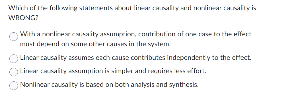 Solved Which Of The Following Statements About Linear