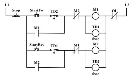 Solved The following figure shows the reversing motor | Chegg.com