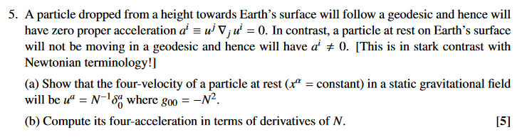 Solved 5. A particle dropped from a height towards Earth's | Chegg.com