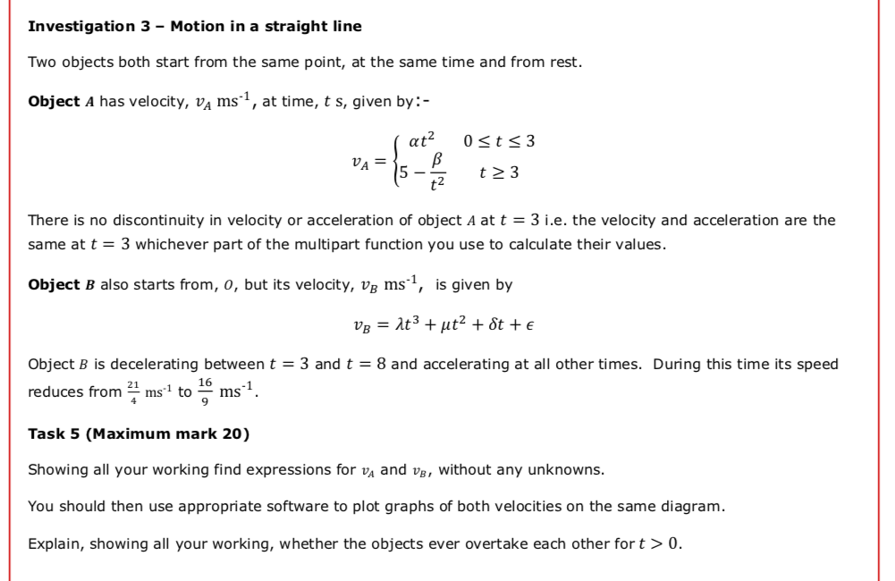 Solved Investigation 3 - Motion in a straight line Two | Chegg.com