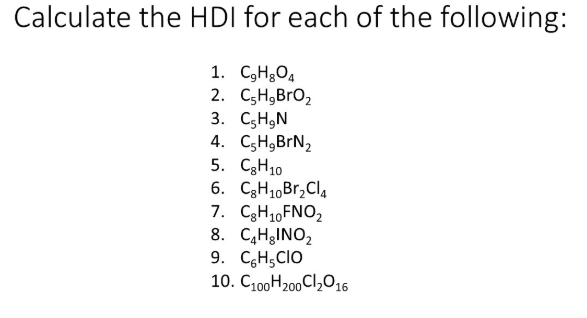 Solved Calculate the HDI for each of the following: 1. | Chegg.com