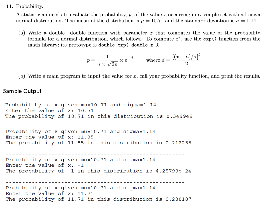 Solved 11. Probability. A statistician needs to evaluate the | Chegg.com