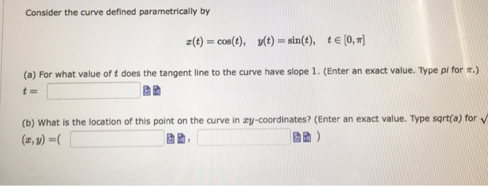 Solved Consider the curve defined parametrically by z(t) | Chegg.com
