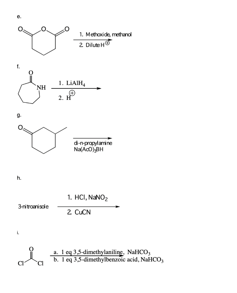 Solved 4. For the following reactions give the major organic | Chegg.com