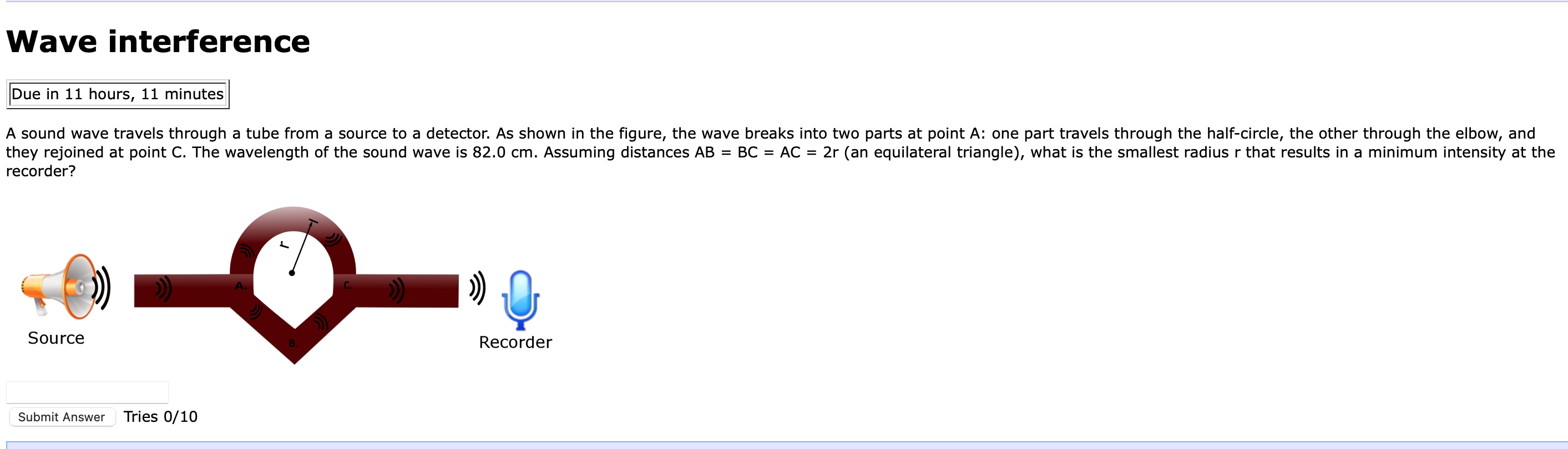 Solved Wave interference recorder? | Chegg.com