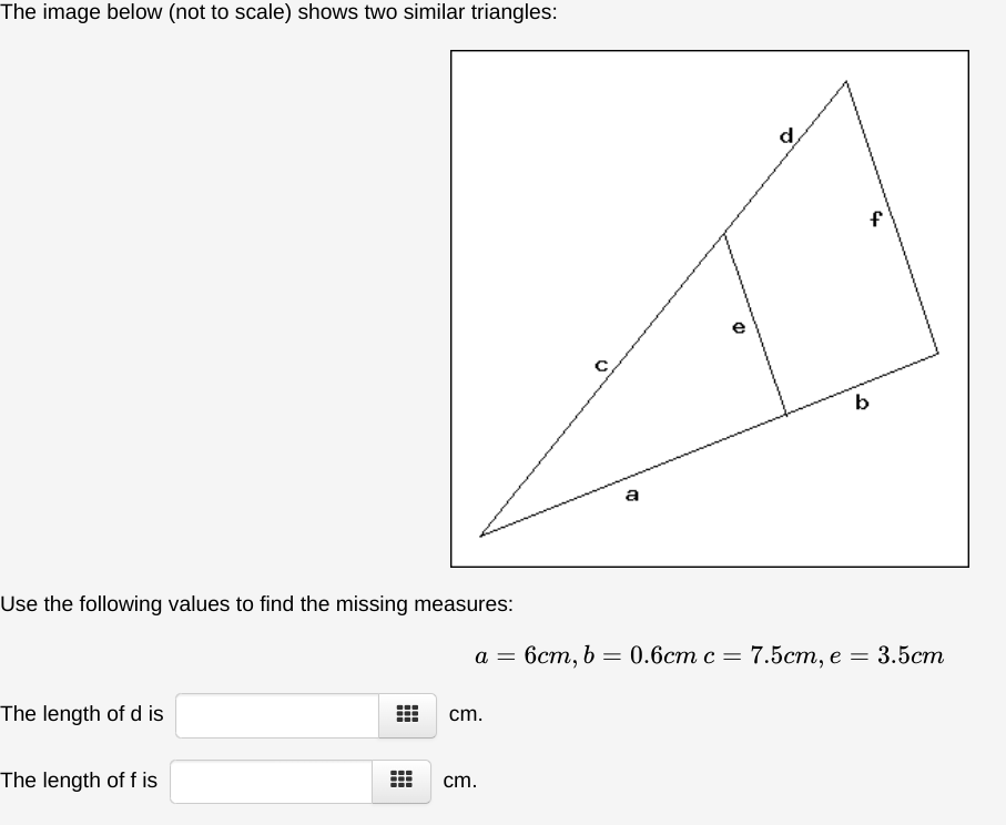 Solved The image below (not to ﻿scale) ﻿shows two similar | Chegg.com