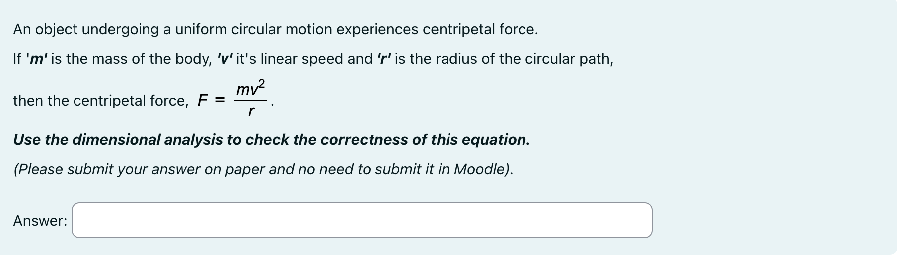 Solved An object undergoing a uniform circular motion | Chegg.com