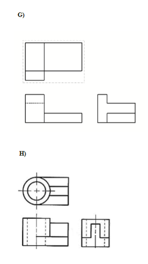 Solved The three standard views of 7 objects are shown below | Chegg.com