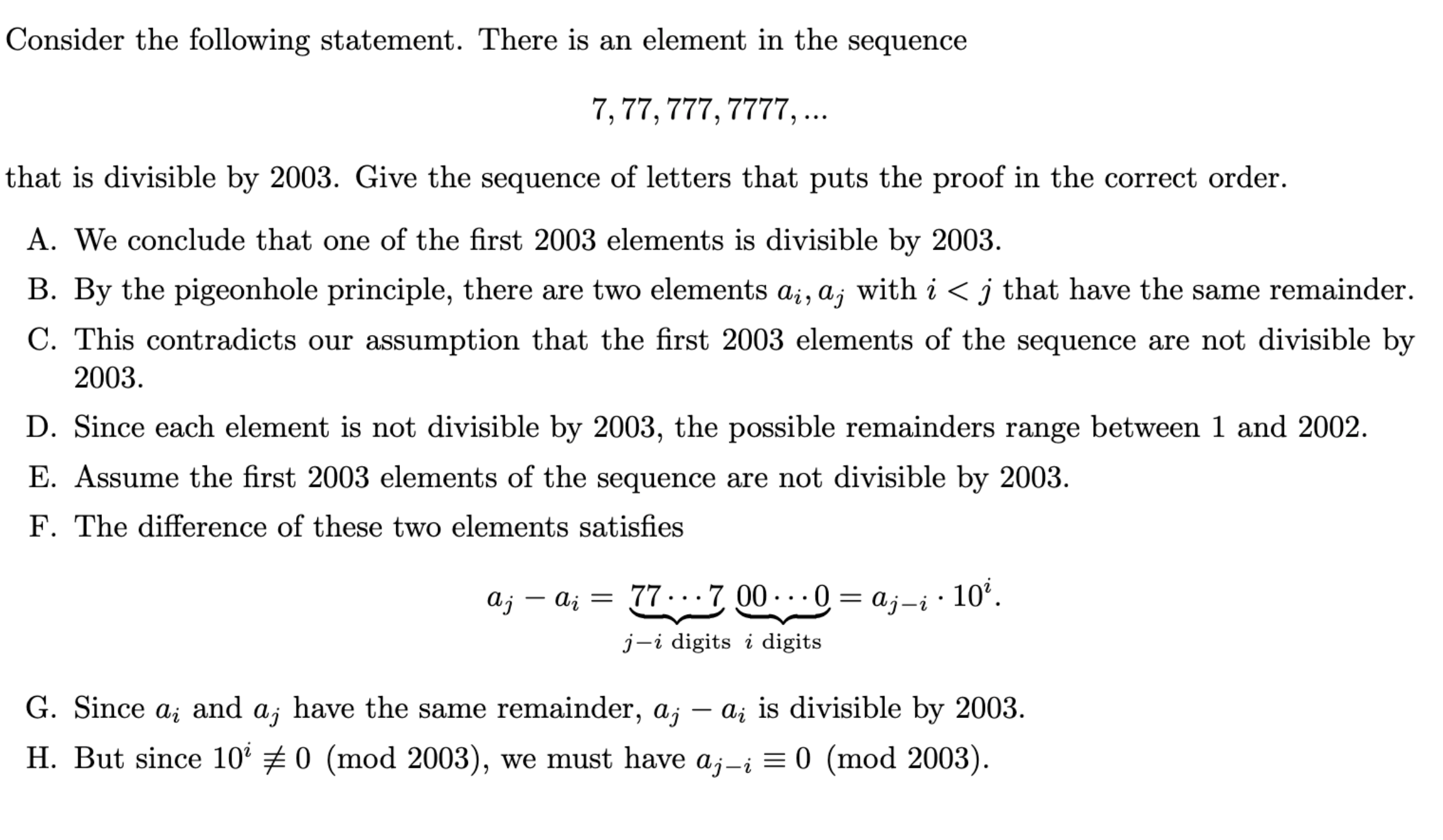 Solved Consider the following statement. There is an element | Chegg.com