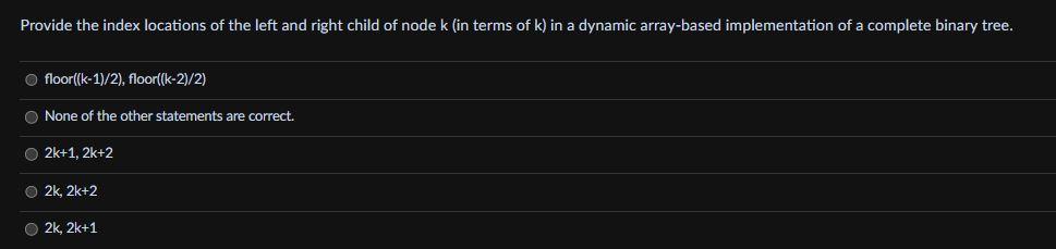 Solved Provide the index locations of the left and right | Chegg.com