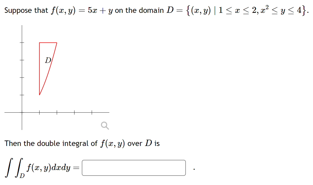 Solved Suppose that f(x,y)=5x+y on the domain | Chegg.com